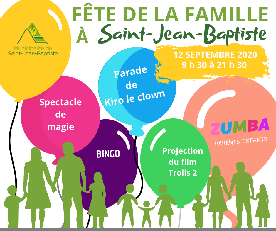 Fête de la famille à Saint-Jean-Baptiste le 12 septembre 2020 ...